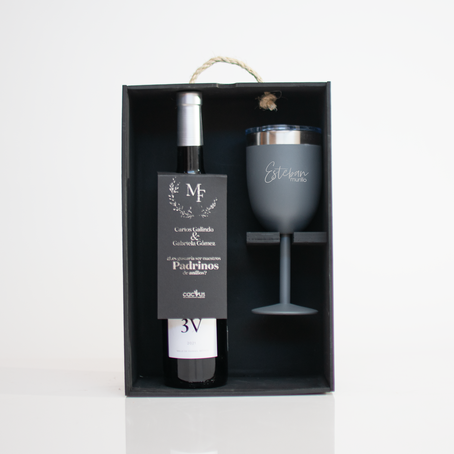Caja Vino + Copa – cactuscreativemx